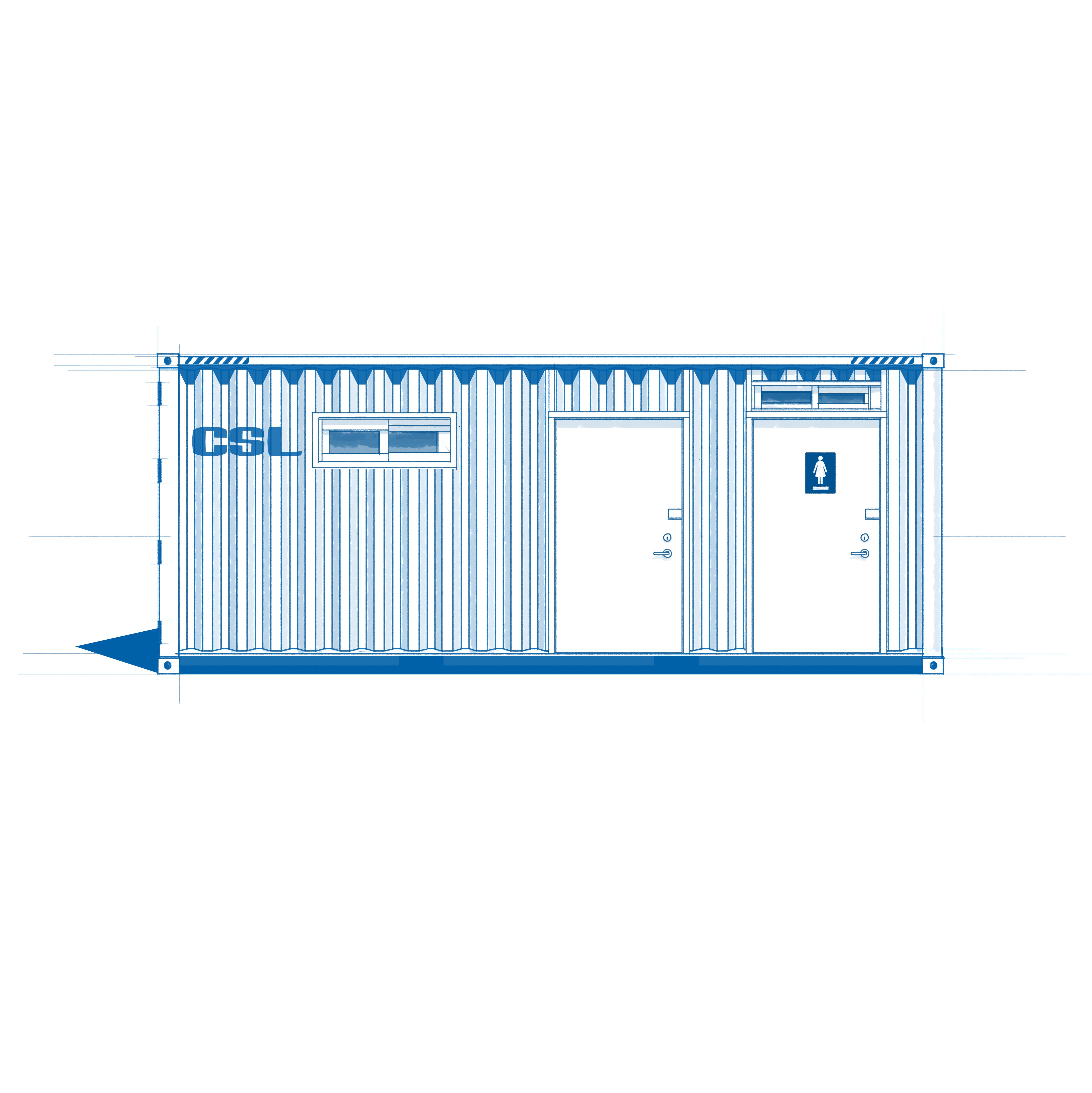 20ft Ablution Block | CSL Containers