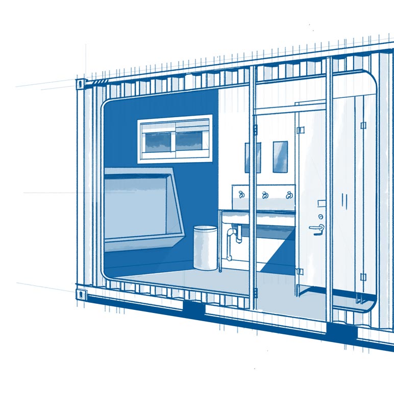 20ft Ablution Block | CSL Containers